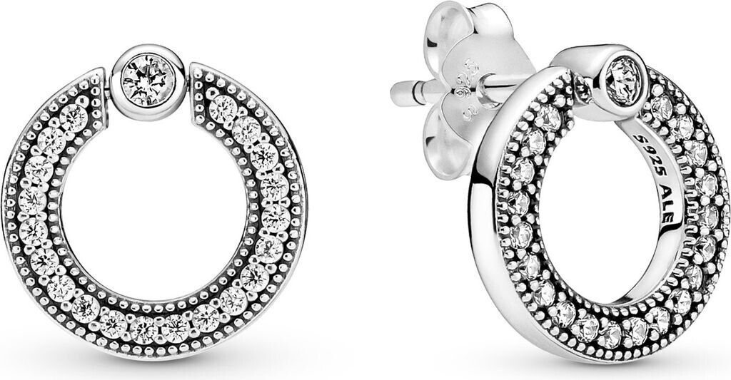 Pandora Pavé & Logo Circle Reversible Stud Earrings (299486C01) desde ...