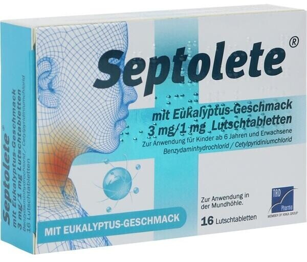 Septolete mit Eukalyptus-Geschmack 3mg/1mg Lutschtabletten (16 Stk.) ab ...