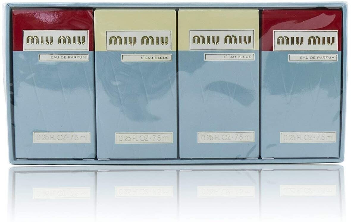 Buy Miu Miu Miniature Gift Set (2 X 7.5ml EDP + 2 X L'Eau Bleue 7.5ml ...