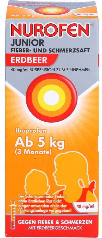 Nurofen Junior Fieber- und Schmerzsaft Erdbeer 40mg ab € 3,98 (Dezember ...