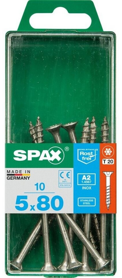 Spax A2 Edelstahl rostfrei TRX 5x80 (4197000500802) ab 6,32 ...