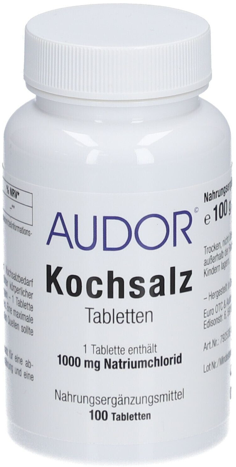 Audor Pharma Kochsalz 1000mg Tabletten ab 6,25 € | Preisvergleich bei ...