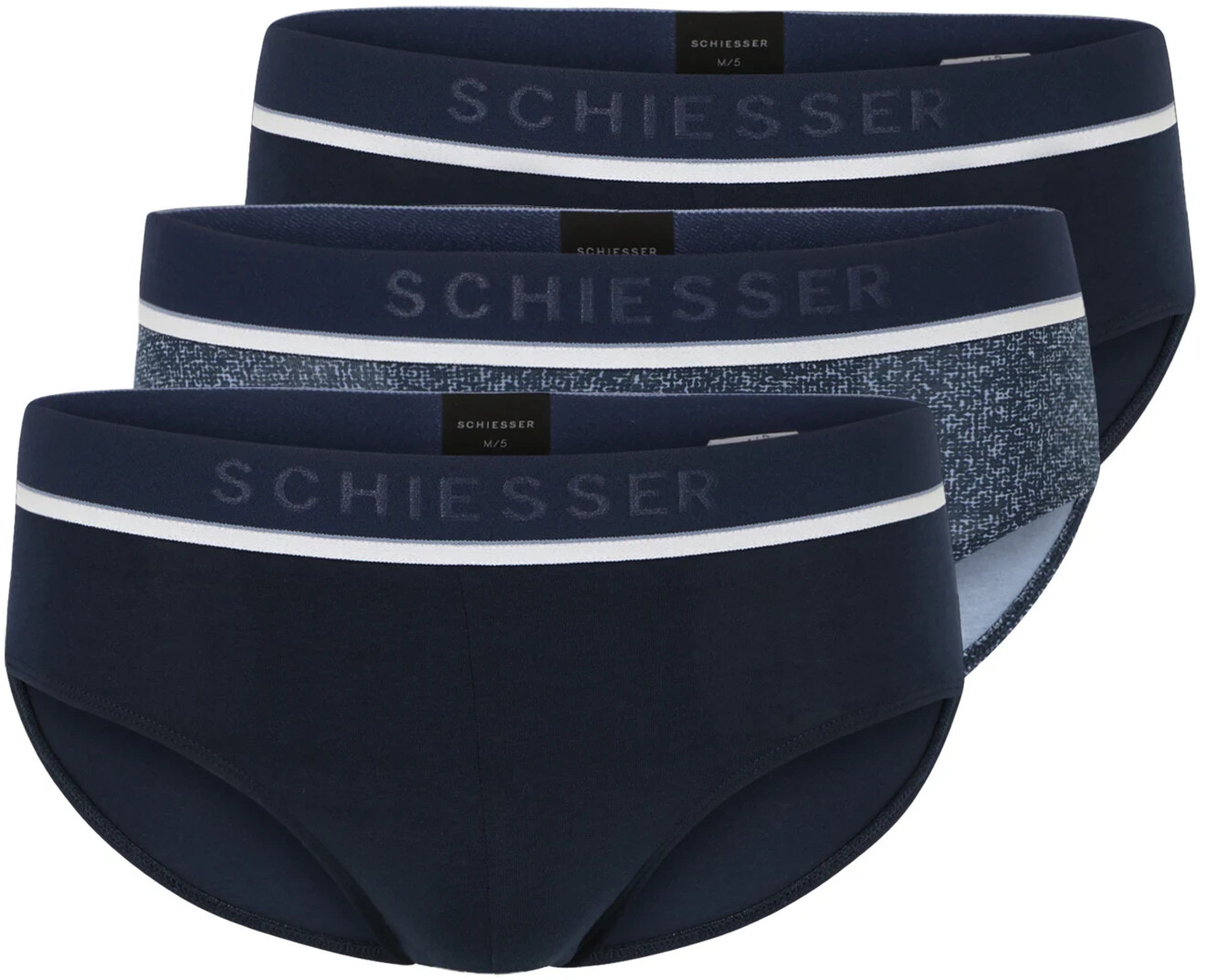 Schiesser 3-Pack Rio-Slips Organic Cotton uni gemustert 95/5 (175740 ...