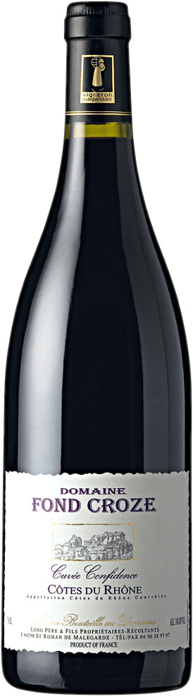 Domaine Fond Croze Côtes du Rhône Cuvée Confidence AOP 0,75l ab 8,48 ...