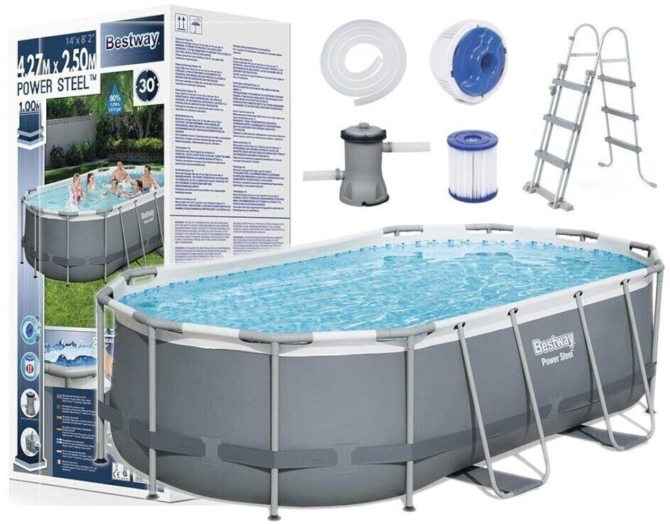 Bestway Power Steel Oval Pool Set 427x250x100cm (56620_18) ab 382,31 ...