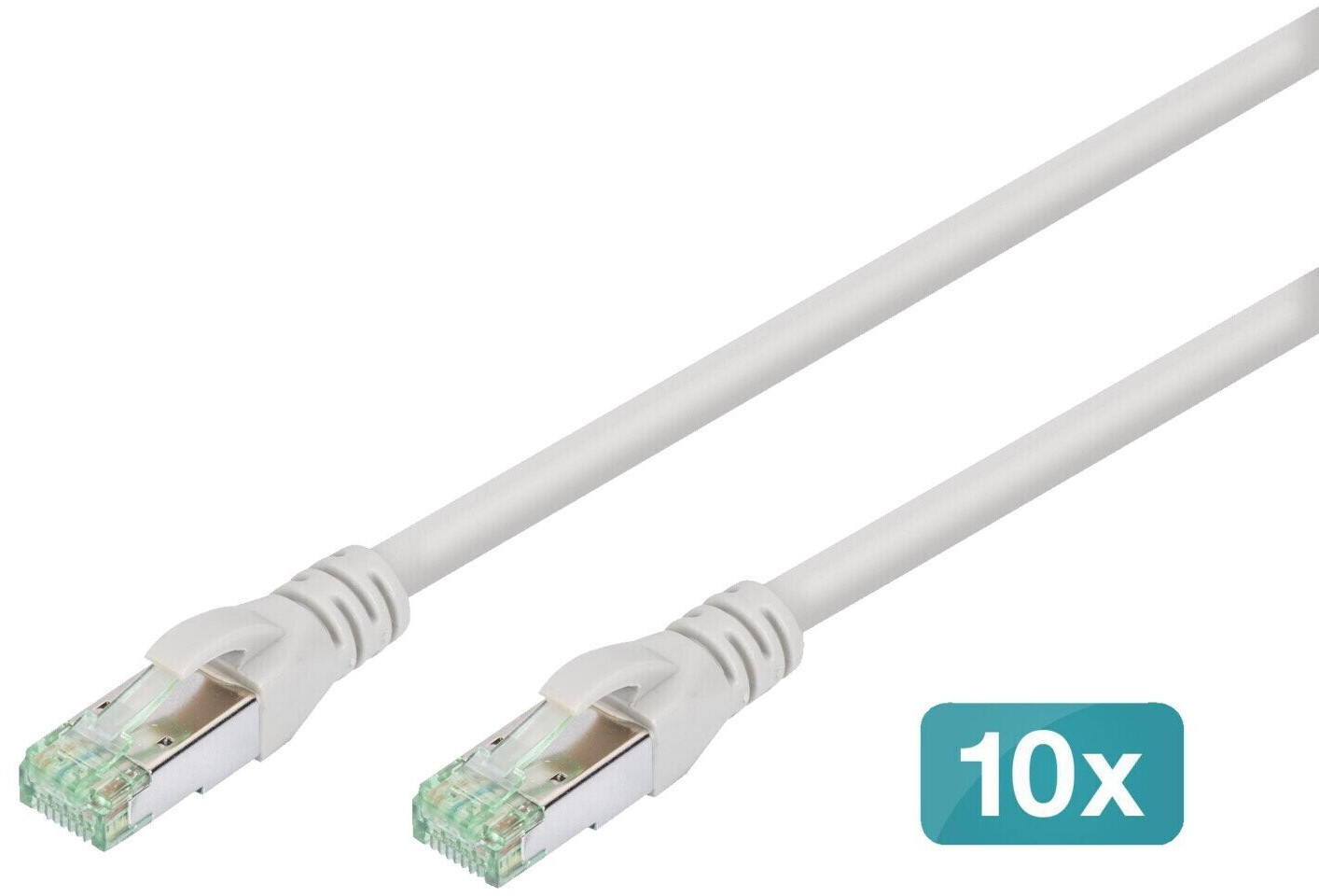 Digitus CAT 8.1 S/FTP Patchkabel 0,5m grau 10 Stück ab 54,32 € | Preisvergleich bei idealo.de