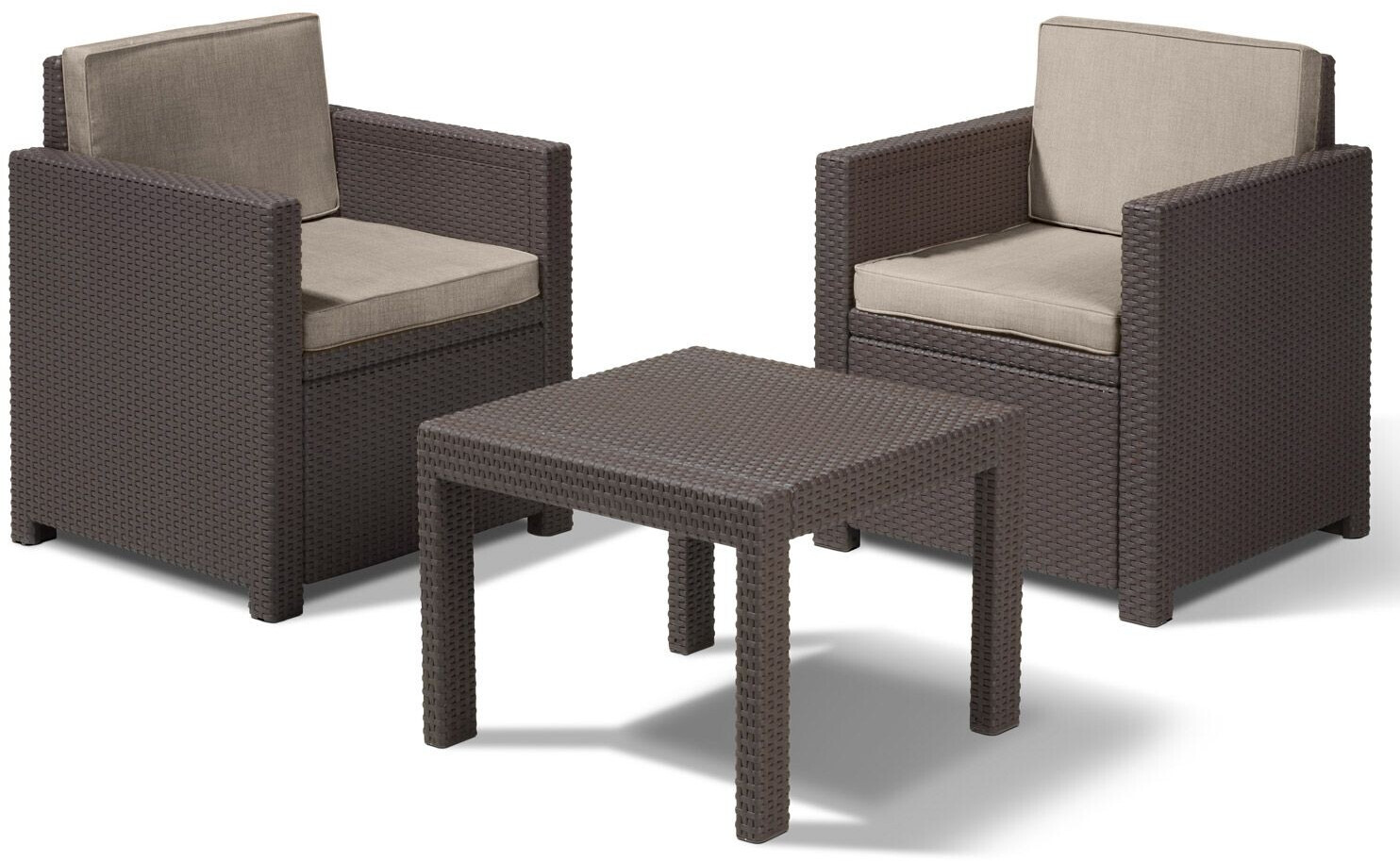 Allibert Victoria Balkon Lounge Set inkl. Kissen braun /sand ab 213,04 ...
