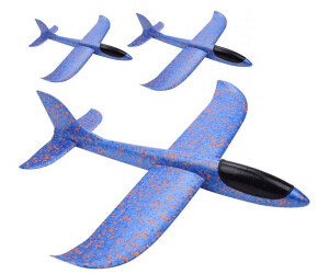 Junior Toys Gleitflieger Wurfgleiter 3er-Set XL Blaue Styropor-Flieger ...