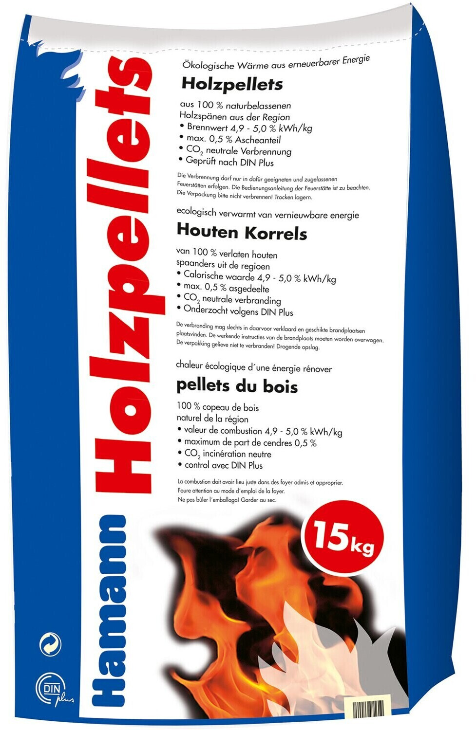 Hamann Holz-Pellets 15 kg | Brennstoff Preisvergleich bei idealo.de