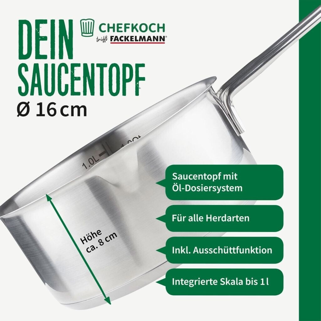 Fackelmann Chefkoch Stielkasserolle München Ø16cm ab 35,99 ...