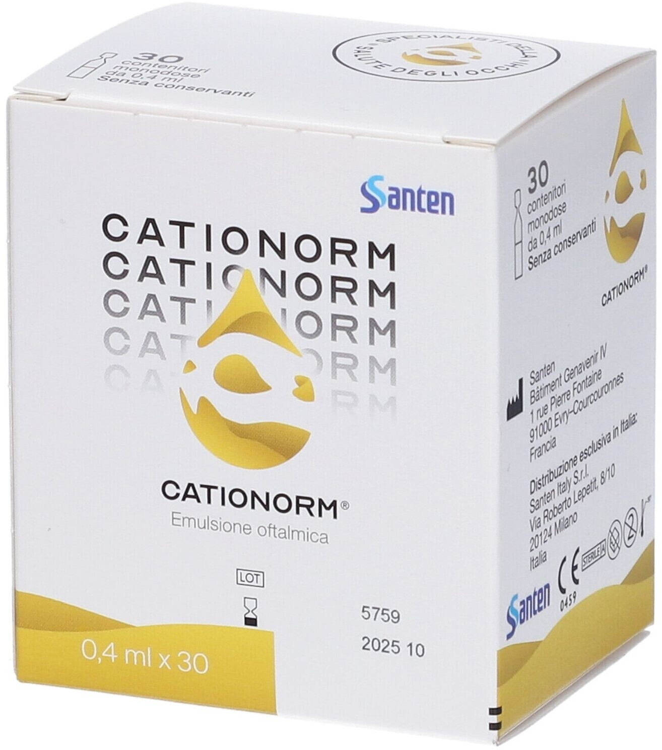 Cationorm Emulsione Oftalmica (30 x 0,4ml) a € 15,21 (oggi) | Migliori ...
