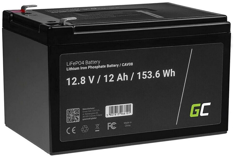 GreenCell LiFePO4 akku block 12V 12Ah ab 89,95 € | Preisvergleich bei idealo.de