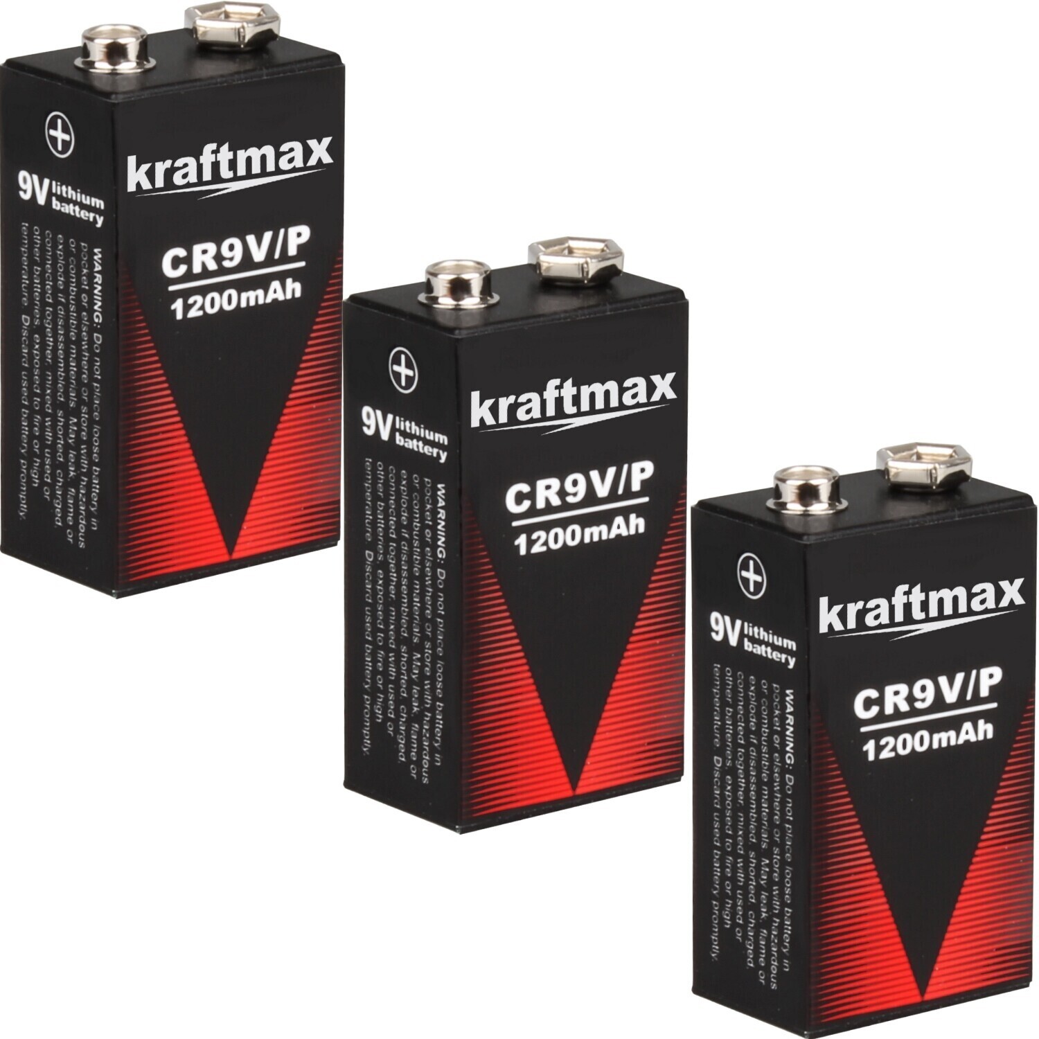kraftmax 9V Block Lithium Hochleistungs-Batterien (3 Stck.) ab 17,95 ... kraftmax 9V Block Lithium Hochleistungs-Batterien (3 Stck.) ab 17,95 ...