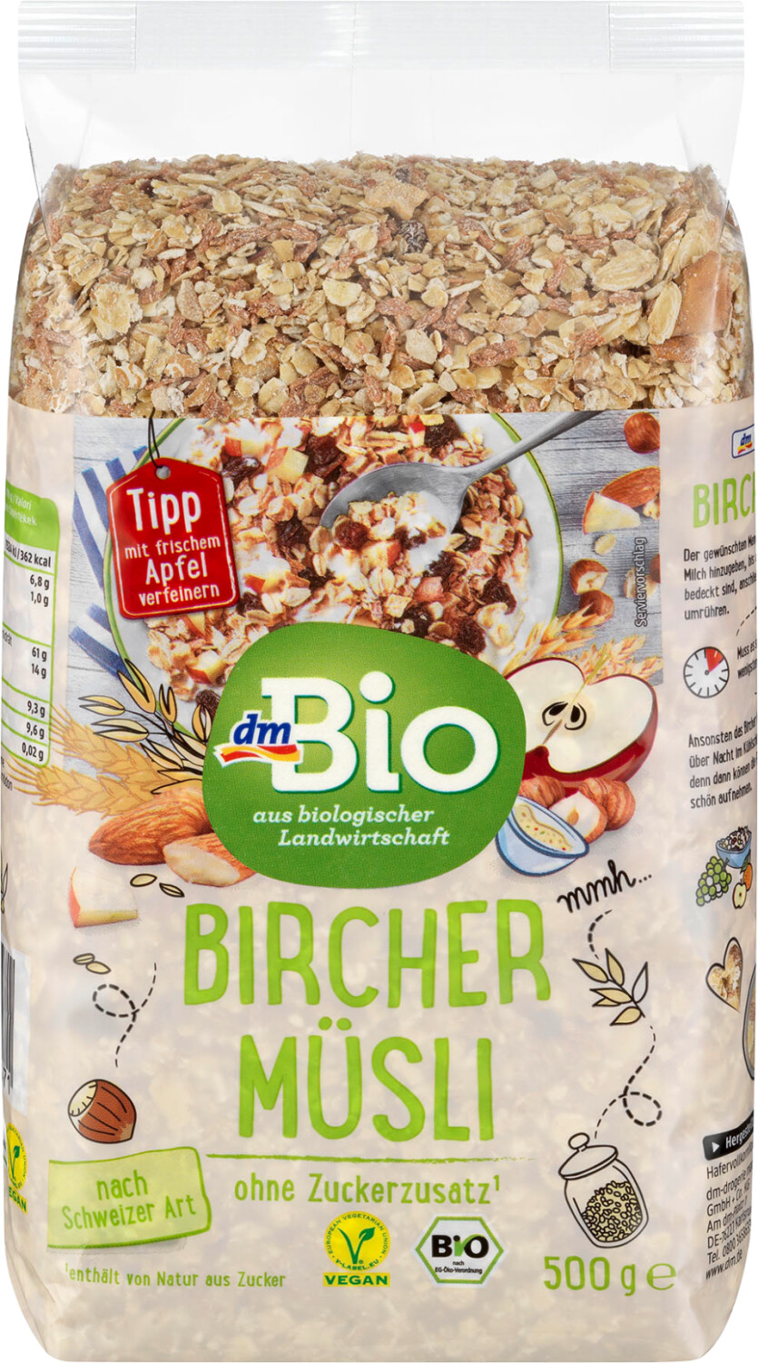 dm Bio Birchermüsli ohne Zuckerzusatz (500 g) ab 2,95 ...