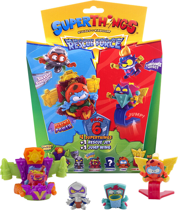 MagicBox Superthings Rivals Of Kaboom Rescue Force Pack 6 (4 SuperThings + 1 Rescue Jet + 1 Jump ...