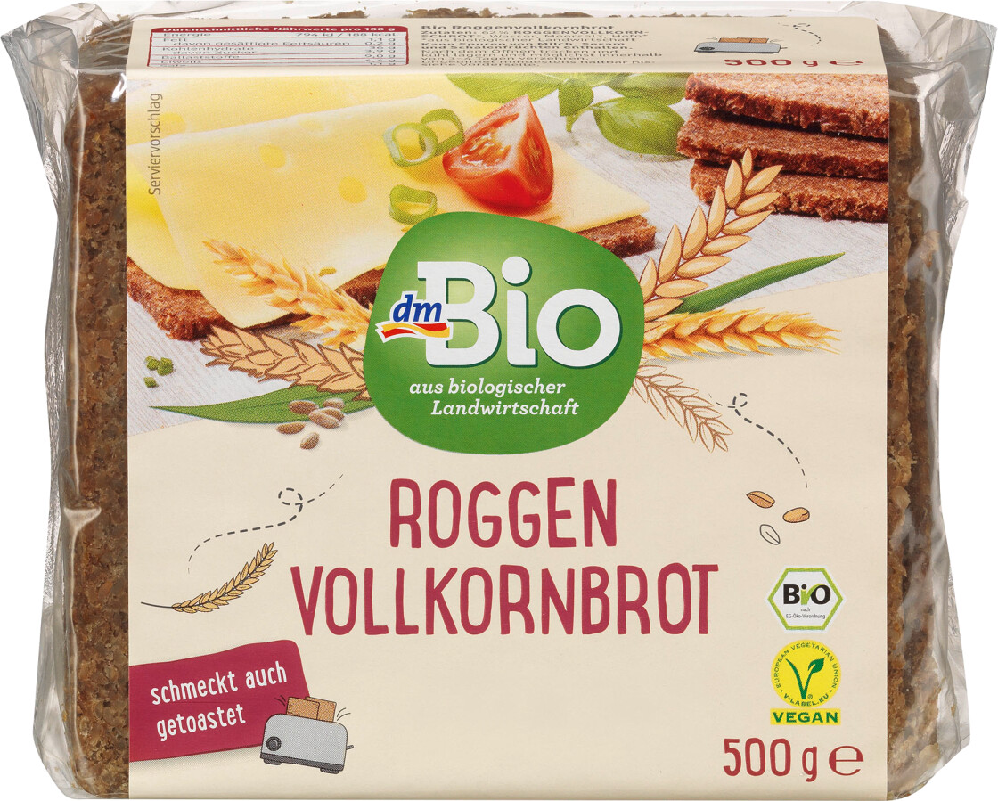 dm Bio Roggen-Vollkorn-Brot (500g) Preisvergleich ab 0,95