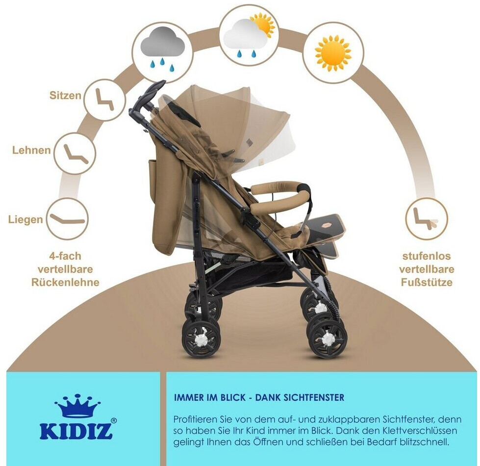 Kidiz City-Pro Kinderbuggy - khaki ab 79,80 € | Preisvergleich bei ...
