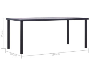 vidaXL Esstisch 180x90x75 cm schwarz/ Betongrau ( 281860) ab 190,95 ...
