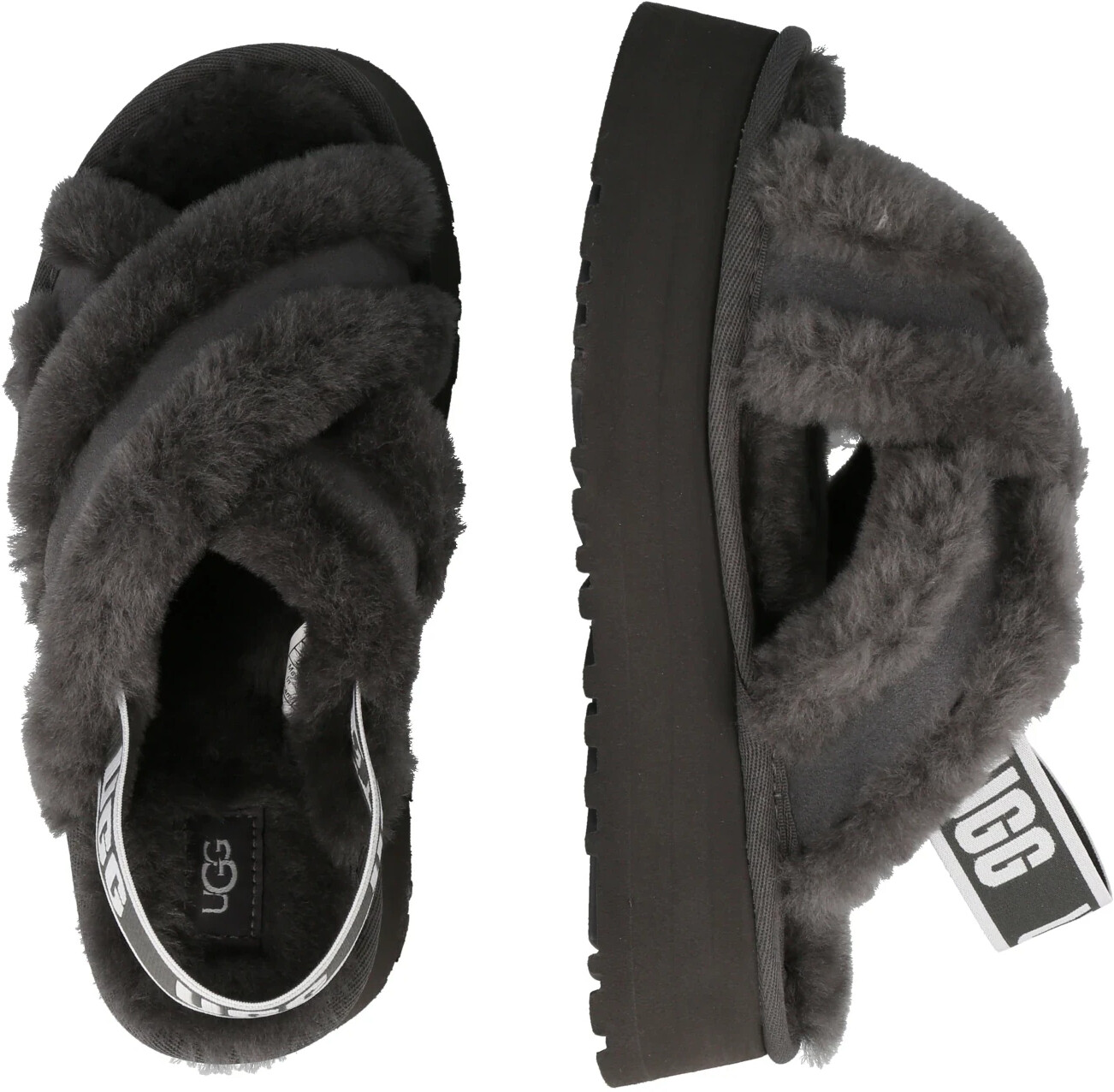 UGG Disco Cross Slide (1121550) charcoal ab 128,50 € | Preisvergleich ...