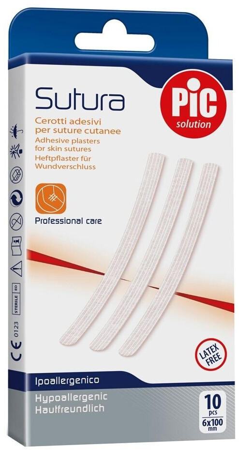 Pikdare Suture Sterile skin suture plasters 6 x 100mm (10 pcs) desde 6 ...
