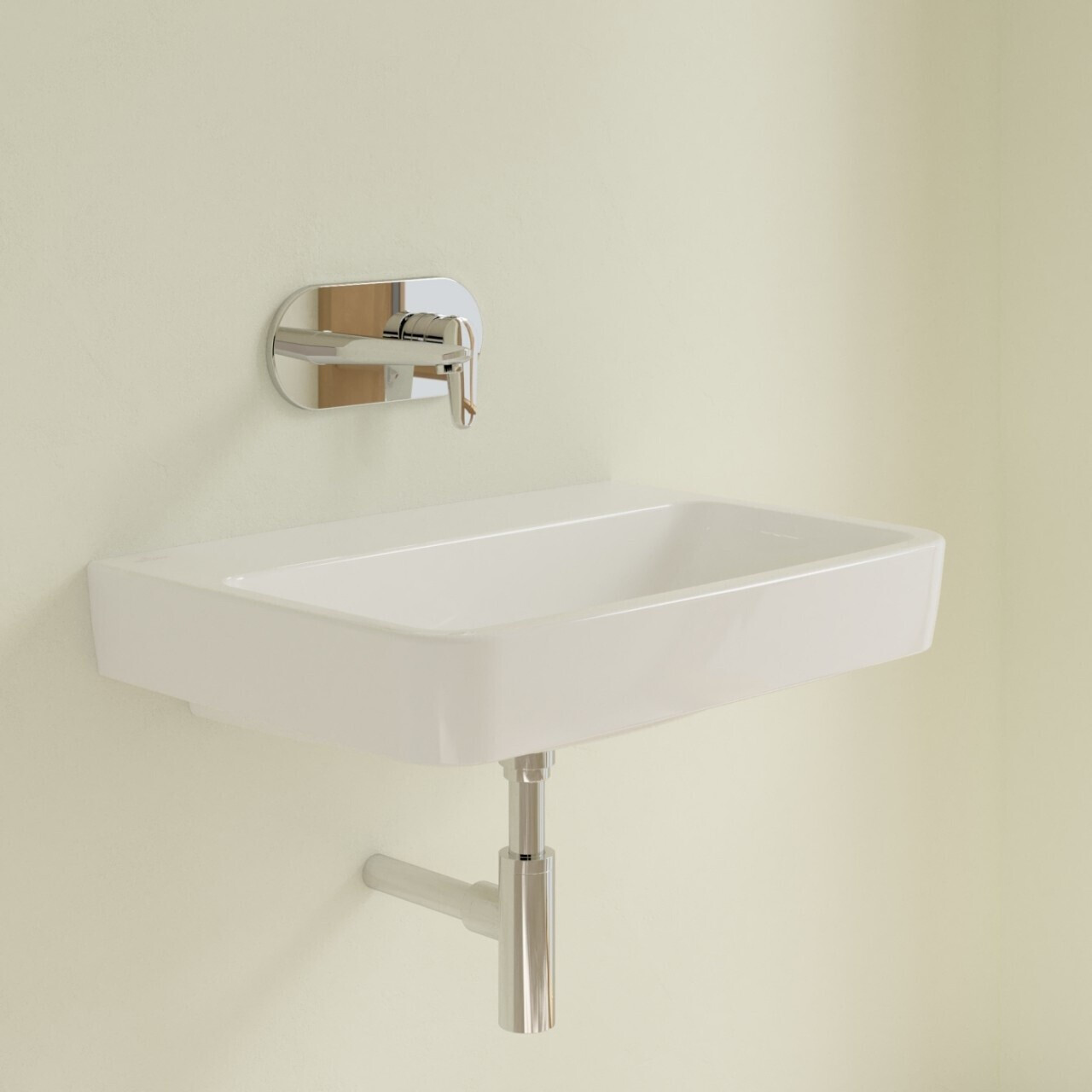 Villeroy & Boch O.novo 65 x 46 cm weiß alpin mit AntiBac, CeramicPlus ...