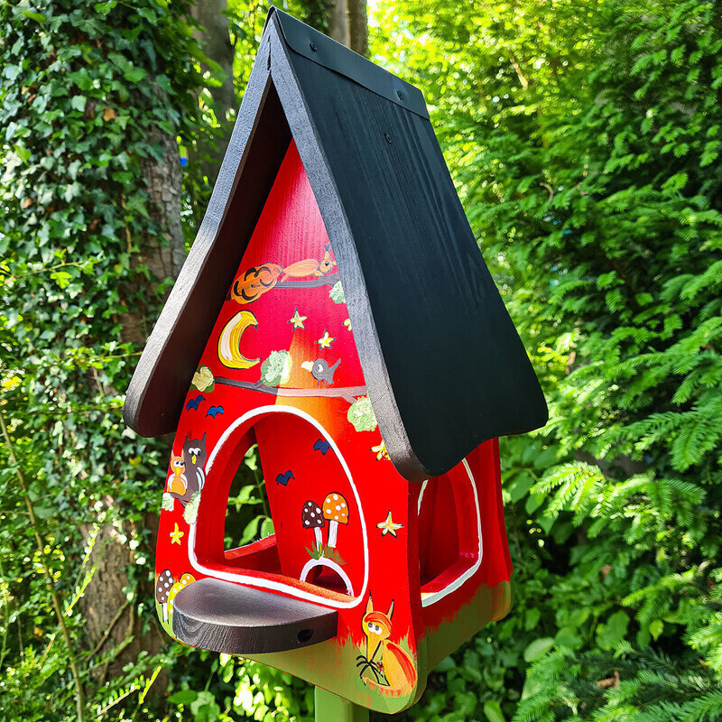 Die Vogelvilla Vogelhaus mit Silo Tiere des Waldes rot ab 83,99 ...