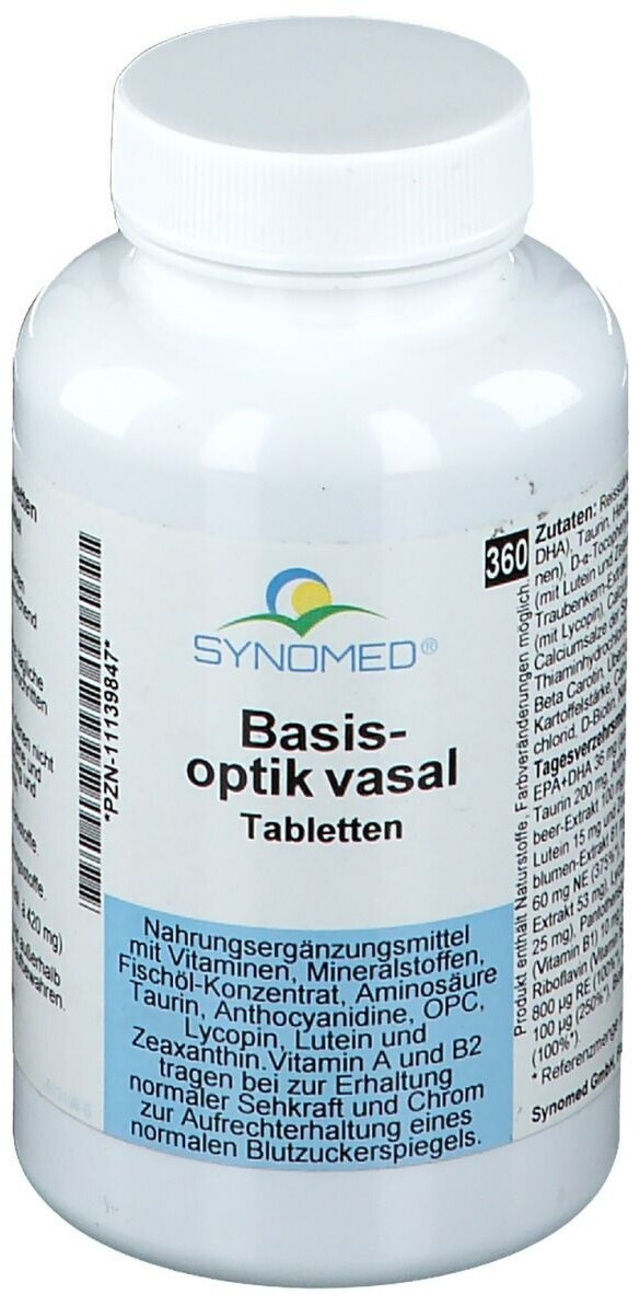Synomed Basis-optik vasal Tabletten ab 16,23 € | Preisvergleich bei ...