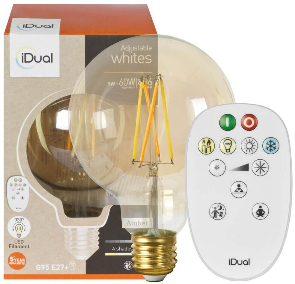 Lutec iDual G95 Globe E27 DIM 9W tunable white ab 18,80 ...