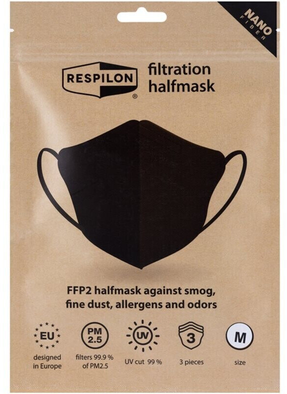 RESPILON RespiPro Carbon FFP2 Nano M schwarz (3 stk.) ab 14,90 € | Preisvergleich bei idealo.de
