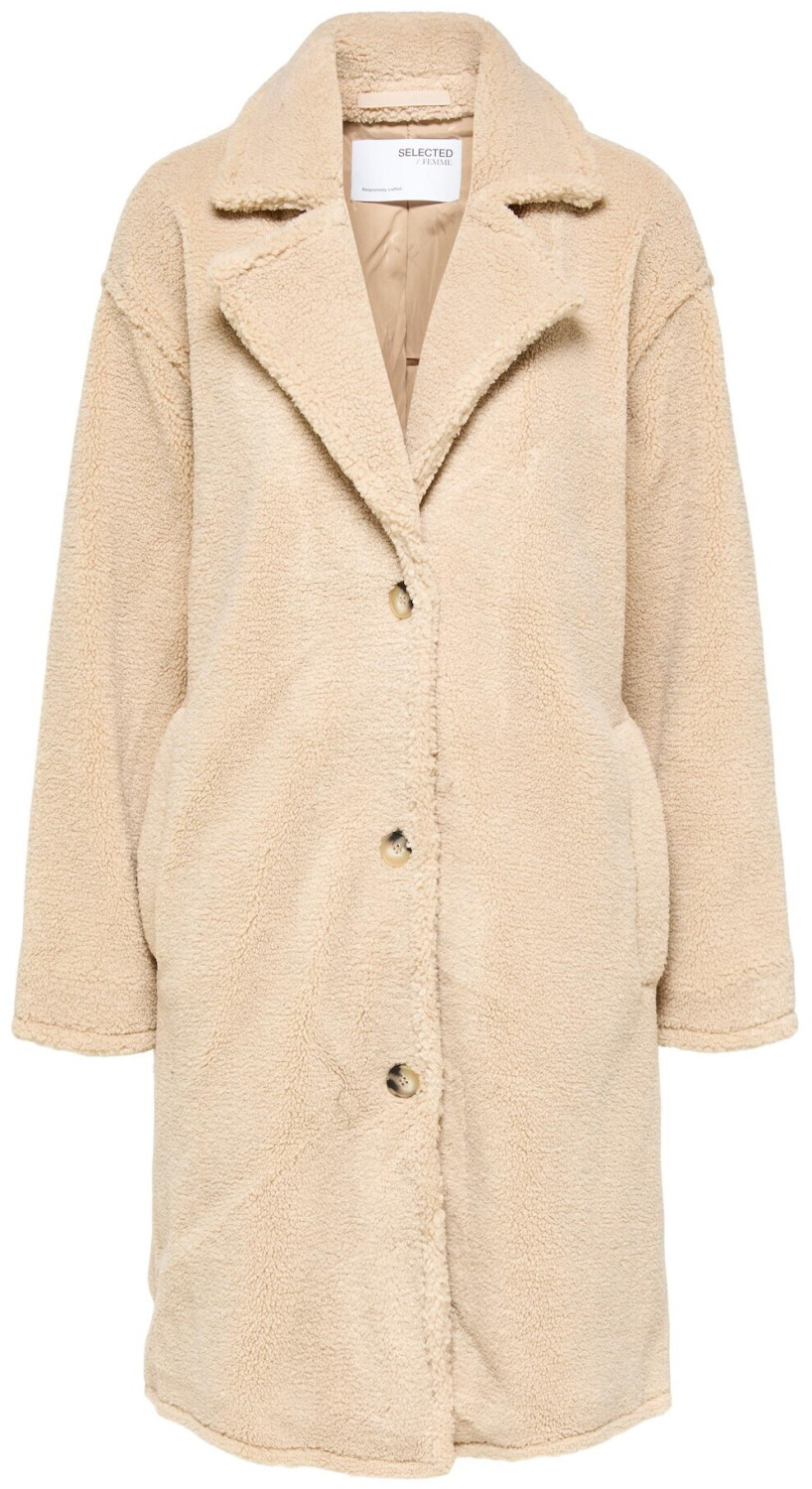 Selected LANA 16085039 Teddy Coat beige ab 81,00 € | Preisvergleich bei ...