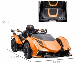 HomCom Children electric car with light and sound functions orange ...