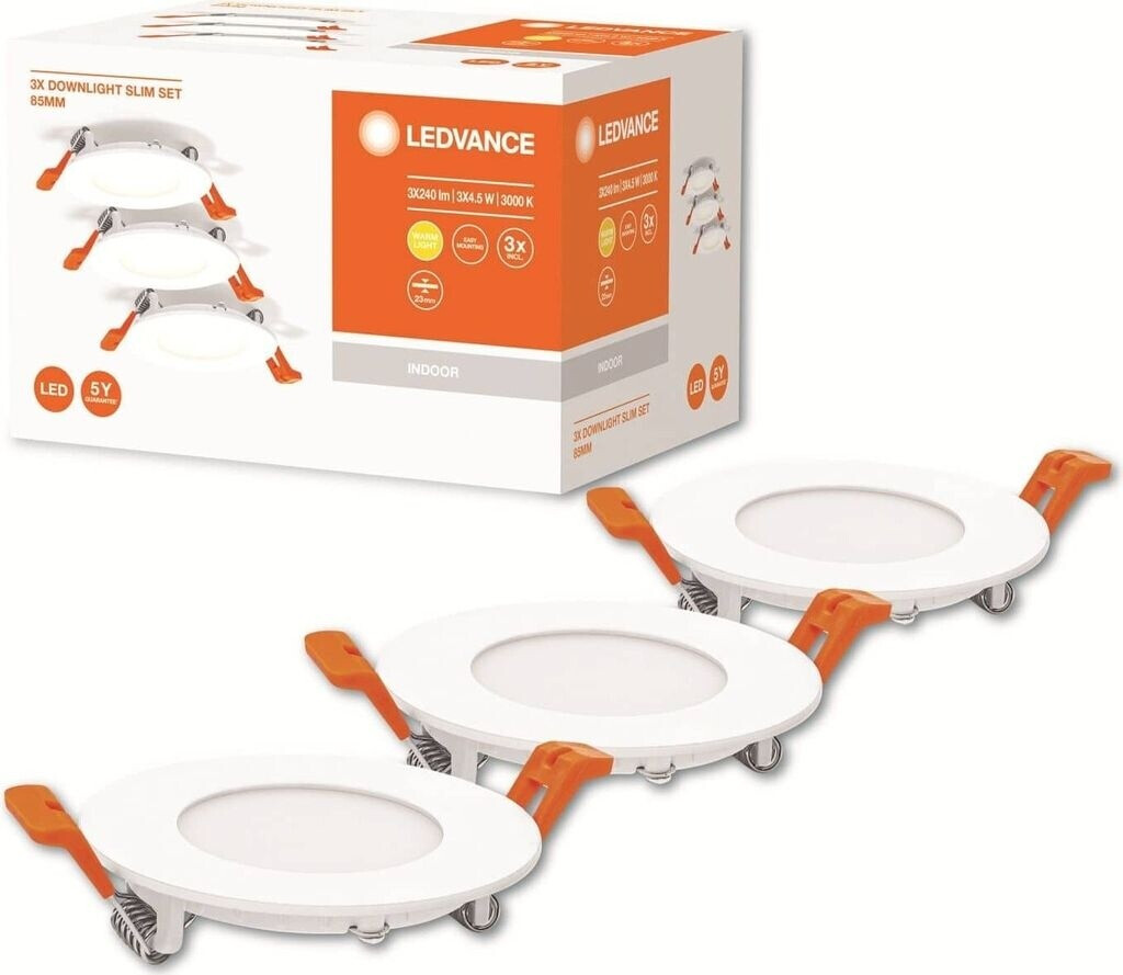 LEDVANCE Downlight Slim 3x4,5W/3000K 85mm ab 11,03 € | Preisvergleich ...