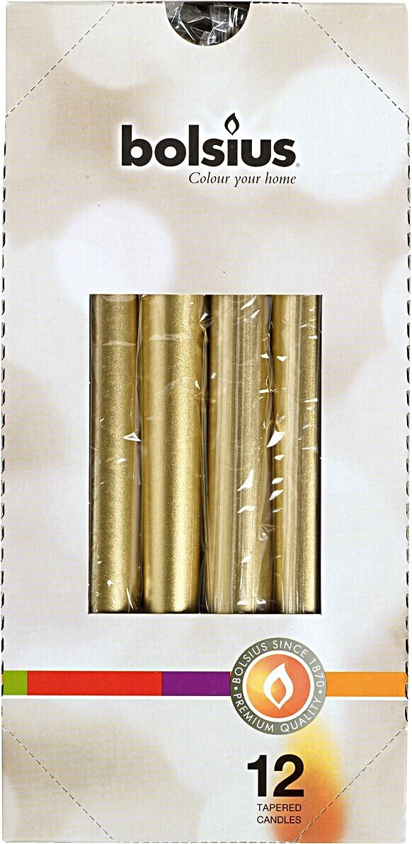 Bolsius Spitzkerze 40/245 (12 Stk.) gold ab 4,29 € | Preisvergleich bei ...