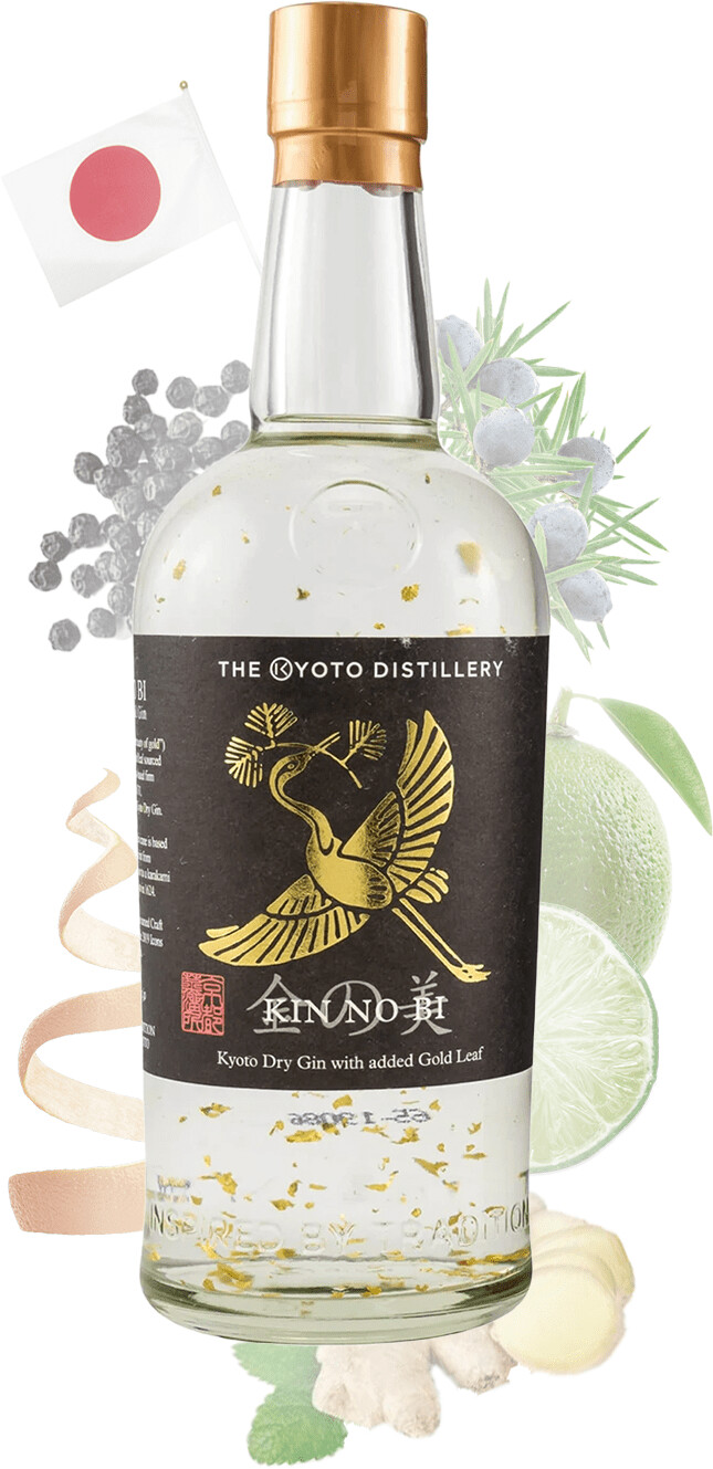 The Kyoto Distillery Kinobi Kyoto Dry Gin 0,7l 45,7% Gold Leaf Edition ...