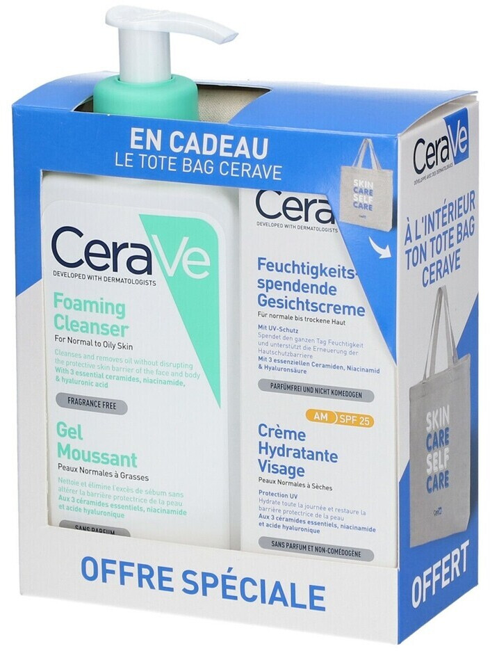CeraVe Set Foaming Cleanser (236 ml) + moisturizing cream SPF25 ab 19 ...