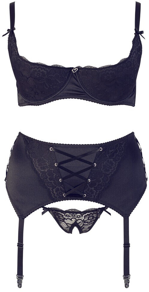 Cottelli Collection Curves Straps-Set mit Spitze 3-teilig schwarz ab 24 ...