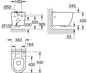 GROHE Bau Keramik 36,3 x 54 cm alpinweiß (39929000) ab 199,05 ...