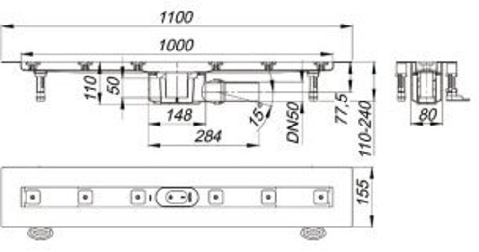 Dallmer Duschrinne CeraLine F 1000 mm DN 50 (520067) ab 335,00 ...