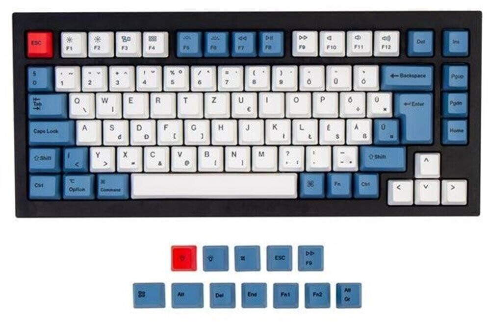 Keychron Q1 / Q2 / K2 PBT Keycap Set - Modern Blue Vibe - Nordic ab 31 ...