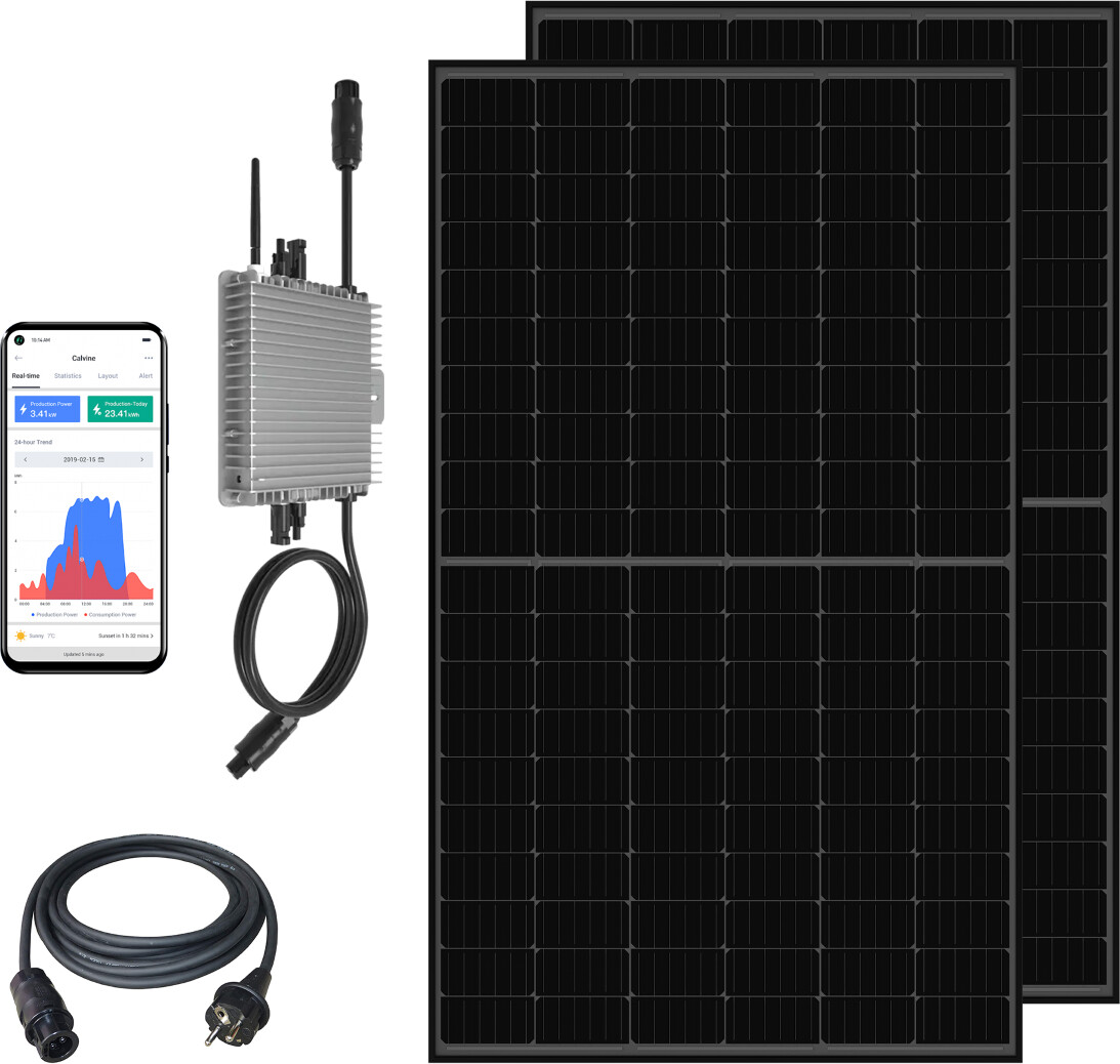 VALE MiniPV 600-DY-1 Balkonkraftwerk 600W 2 x 395 Wp ab 479,99 € (Black ...