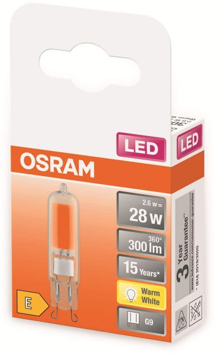 Osram LED lamp STAR PIN socket G9/GU9 2.6W 300lm 2700K warm white au ...