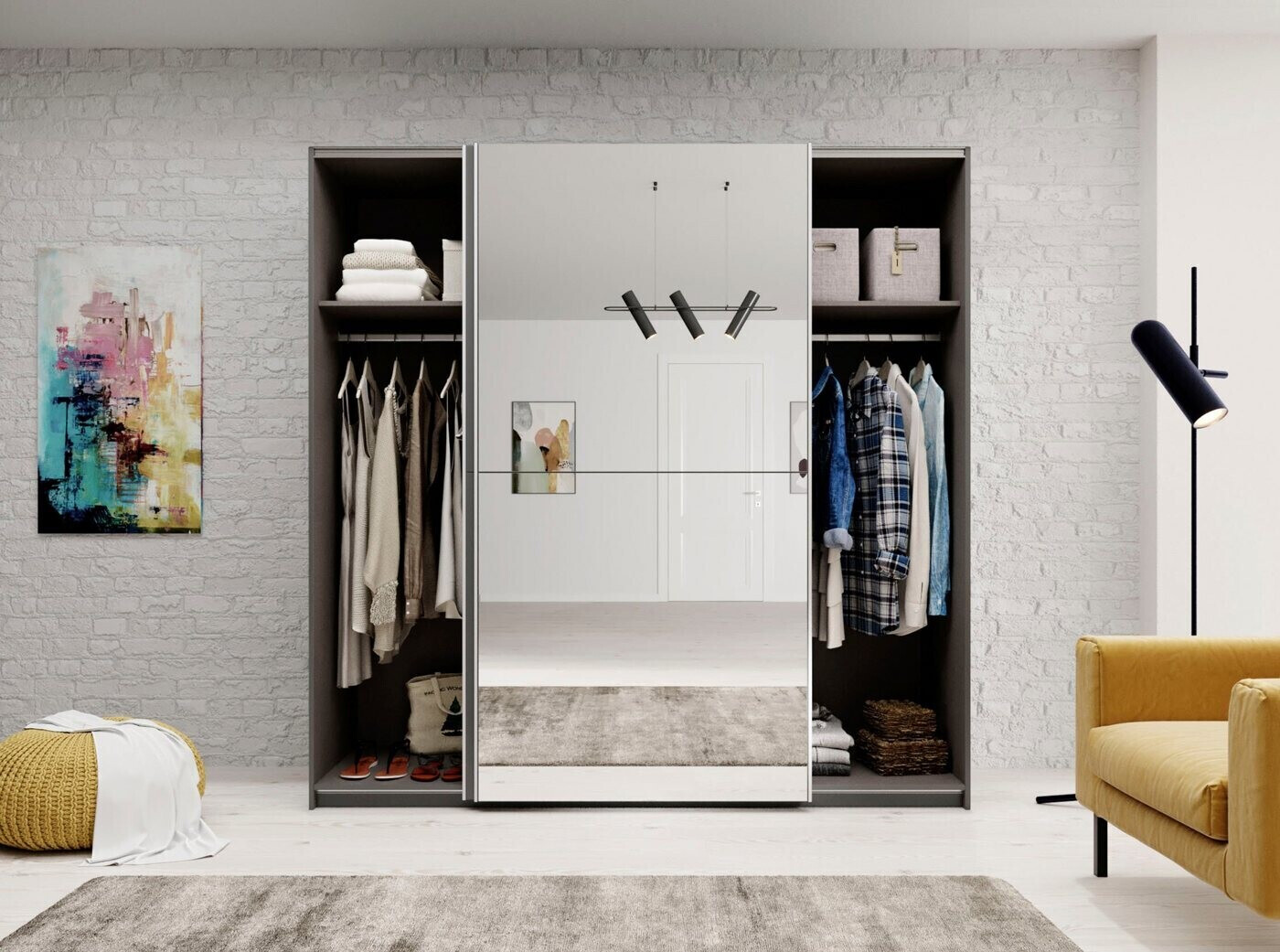 Pol Power Schwebetürenschrank Jorin 215 x 210 x 59 cm ab 479,95 ...