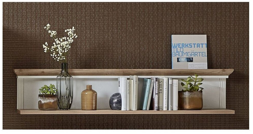 Lomado Wohnwand mit TV-Lowboard und Vitrine inkl. LED JÜLICH-36 ...