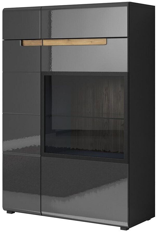 Lomado Wohnwand Set mit Beleuchtung in anthrazit mit anthrazit ...