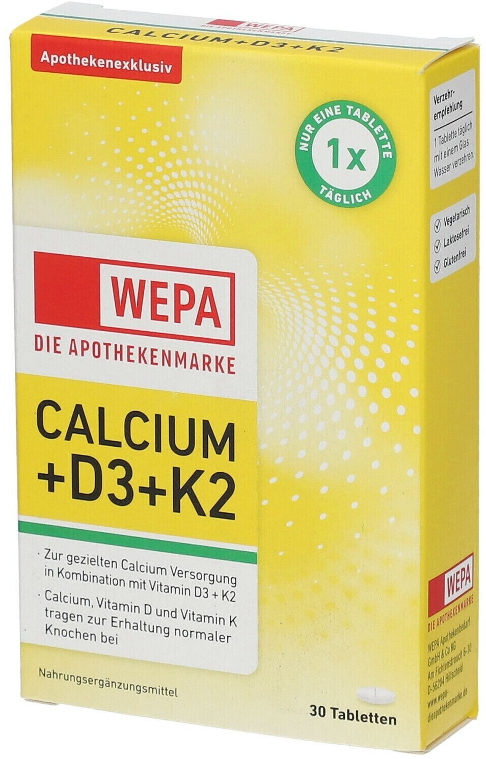 Wepa Calcium+D3+K2 Tabletten (30 Stk.) ab 6,48 € | Preisvergleich bei ...