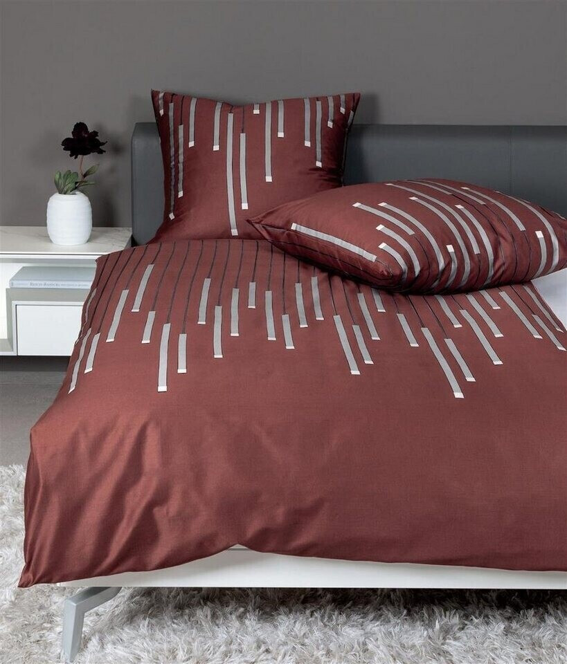 Janine JD Mako-Satin Bettwäsche 240x220 gestreift Mako-Satin 3 tlg. 240 ...