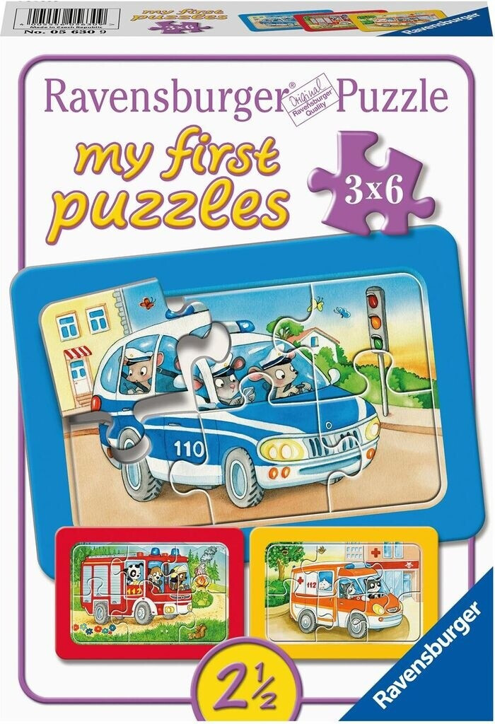 Ravensburger my first puzzles Tiere im Einsatz 3 x 6 Teile (5630) ab € ...