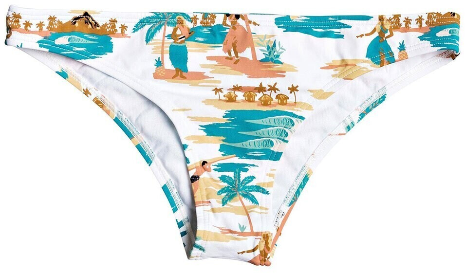 Roxy Printed Beach Classics Regular Bikini Bottom bright white honolulu au meilleur prix sur ...