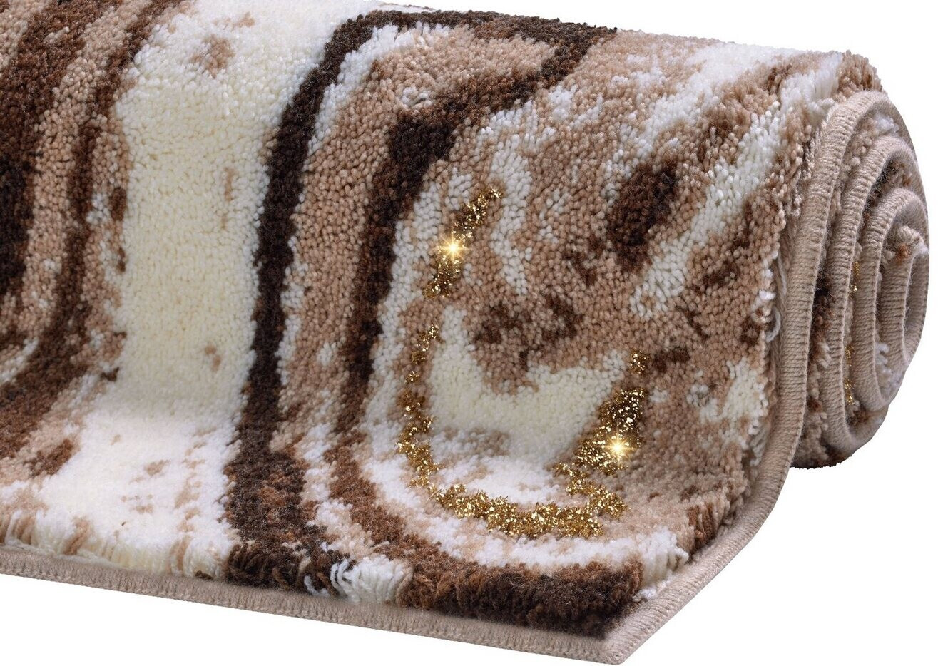 Leonique Badematte Gloria Polyacryl, rechteckig, goldfarbene Akzente ...