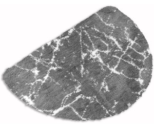 Leonique Badematte Marble Polyester, halbrund, Marmor-Design anthrazit ...